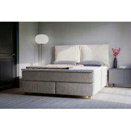 Home Affaire Boxspringbett Nele, inkl. Topper im schlichtem Design, beige