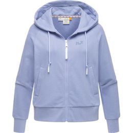 Ragwear Kapuzensweatjacke Taila modische Damen Sweatjacke mit Kapuze, blau