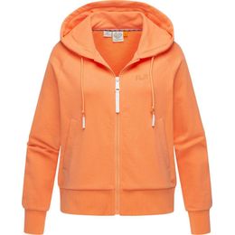 Ragwear Kapuzensweatjacke Taila modische Damen Sweatjacke mit Kapuze, orange