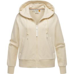 Ragwear Kapuzensweatjacke Taila modische Damen Sweatjacke mit Kapuze, beige|braun