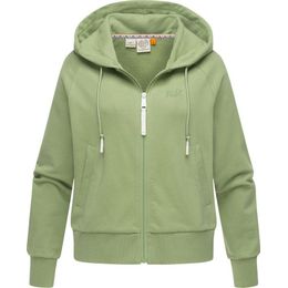 Ragwear Kapuzensweatjacke Taila modische Damen Sweatjacke mit Kapuze, grün