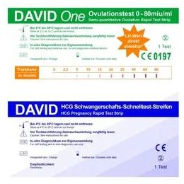 David One 15 Ovulationstest 0-80 miu/ml + 5 Schwangerschaftstest Streifen