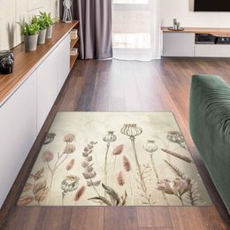 Teppich Zart getrocknete Herbstblumen