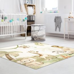 Teppich Niedliche Savannentiere am Dschungelrand