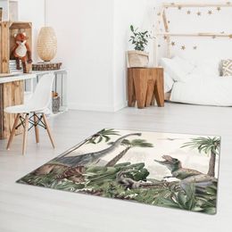 Teppich Dinosauriergiganten im Dschungel