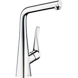 Hansgrohe Metris M71 Küchen Armatur 320 14822000 chrom, 3-stufig schwenkbarer Auslauf