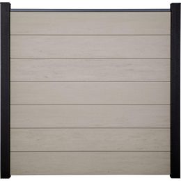 GroJa Solid Grande Steckzaun Sichtschutzzaun Bi-Color Sand Sichtschutz Steckzaun Lamellenzaun günstig