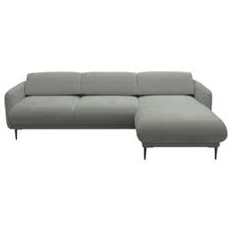 Ecksofa Andas "Skovsende Sitzbreite 245 cm, Rückenlehne stufenlos hochklappbar für", grau (hellgrau), B:269cm H:73cm T:156cm, 100% Polyester, Sofas, individuellen Sitzkomfort Kopfteilverstellung, L-Form