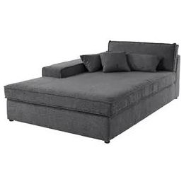 Ottomane RAUM.ID "Enid" Sofas Gr. B/H: 130cm x 75cm, Struktur, Ottomane links, schwarz einzeln stellbar oder als Teil eines Modulsofas, fester Sitzkomfort