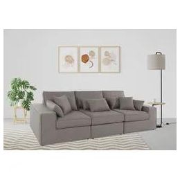 3-Sitzer RAUM.ID "Florid" Sofas Gr. B/H/T: 280cm x 75cm x 100cm, Struktur fein, beige (natur) 3 Teile, bestehend aus Modulen, viele Bezugsqualitäten, auch in Cord