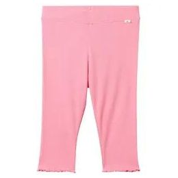 Tom Tailor Mädchen Capri Leggings mit Rib, rosa, Uni, Gr. 92/98