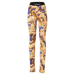 Just Cavalli Leggings Damen Gr&ouml;&szlig;e L beige / blau / gold / schwarz