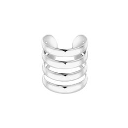 LÖB Ohrklemme Ohrklemme 925 Silber Vier Ringe Ear Cuff Lang Ring