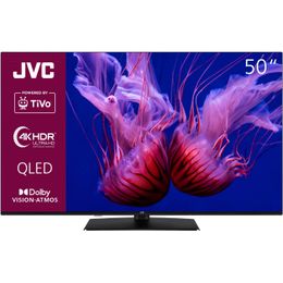 E (A bis G) JVC QLED-Fernseher "LT-50VUQ3455" Fernseher schwarz LED Fernseher
