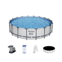 Bestway Pool 56462 Frame Pool Steel Pro Set mit Filterpumpe + Zubehör 549 x 122 cm