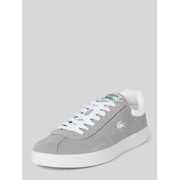 Lacoste Ledersneaker mit Label-Patch und Logo-Print Modell 'BASESHOT'