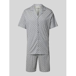 Schiesser Pyjama mit Allover-Muster Modell 'Fine Interlock'