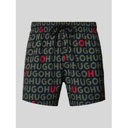 Badehose mit Logo-Muster Modell 'Tortuga'