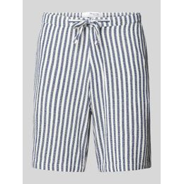 Selected Homme Shorts mit Streifenmuster und Tunnelzug