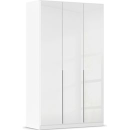 Drehtürenschrank Rauch "Kleiderschrank Kleiderschränke Schrank Garderobe AGORDO mit Glasfront" Schränke Gr. B/H/T: 136 cm x 229 cm x 54 cm, 3 St., weiß (alpinweiß) Drehtürenschränke