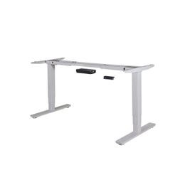 FineBuy Schreibtisch SuVa11254_1 (Elektrisch Höhenverstellbares Tischgestell Silber)