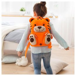 Pandana Kinderrucksack Kindergartenrucksack Tommy Tiger mit Brustgurt ab 2 Jahren (inkl. Anit-Lost-System)