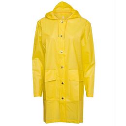 RAINS Regenjacke RAINS Hooded Coat Regen-Mantel farbenfrohe Regen-Jacke Damen Outdoor-Jacke Herbst-Jacke Gelb