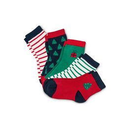 Tchibo 5 Paar Socken aus Bio-Baumwolle - Dunkelblau/Gestreift - Kinder - Gr.: 23-26