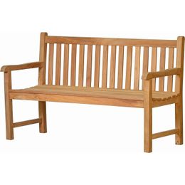 Kai Wiechmann Gartenbank Teakbank 150 cm Holzbank massiv 3-Sitzer