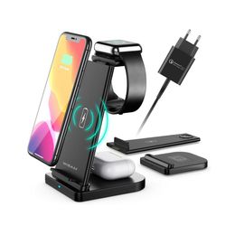 Wisam Smartphone-Dockingstation Wisam® 3 in 1 Multifunktion 15W QI Ladestation für Airpods Pro Apple