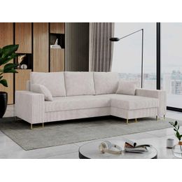 MKS MÖBEL Ecksofa DORIAN, L-Form Couch mit Schlaffunktion