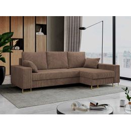 MKS MÖBEL Ecksofa DORIAN, L-Form Couch mit Schlaffunktion