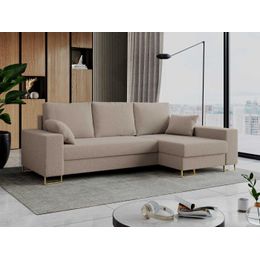 MKS MÖBEL Ecksofa DORIAN, L-Form Couch mit Bettkasten und Schlaffunktion
