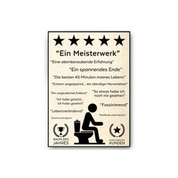 Tigerlino Poster Gäste-WC Lustiges Badezimmer Wandbild Toilette Dekoration Klo Humor