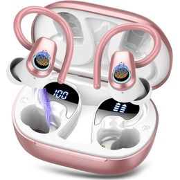 Poounur HiFi-Stereosport In-Ear-Kopfhörer (Ergonomisches Ohrbügel-Design für sicheren Halt beim Sport