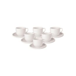 Villeroy & Boch Villeroy & Boch Tasse Afina Kaffeetassen mit Untertassen 150 ml 6er Set