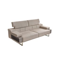 JVmoebel 3-Sitzer Dreisitzer Couch Beige Sofa 3 Sitzer Polstersofa Stoffsofa Design Neu