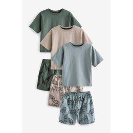 next Pyjama 3er-Pack kurze Schlafanzughosen aus Webmaterial (6 tlg)