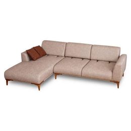 JVmoebel Ecksofa Beiges L-Form Ecksofa Wohnzimmer Designer Couch Luxuriöse Neu