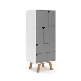 VIVENTE Möbel Highboard TOKIO MDF Front grau