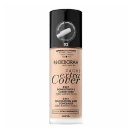 Deborah Milano Foundation 24 Ore Extra Abdeckung 2 In 1 Spf20 02 30ml