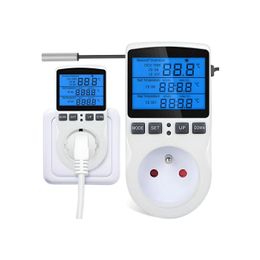 Retoo Steckdosen-Thermostat Thermostat Digital Raumthermostat Schalter Regler Thermometer LED
