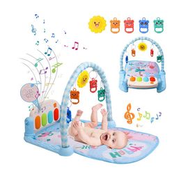 Jioson Spielbogen Krabbelmatte und Interaktive Spiel mit Musikklavier für Babys