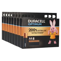 Duracell 64x Duracell MN1500 AA Mignon Batterie Optimum (8x 8er Blister) Batterie