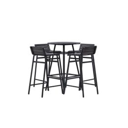 ebuy24 Gartenlounge-Set Mexico Lounge-Set 5 Teile schwarz.