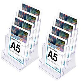 Showdown® Displays 2 Showdown® Displays Tischprospekthalter SL transparent DIN A5 4 Fächer