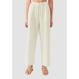 Mavi Stoffhose Legere Stoffhose Leinen Culotte Pants Mit Gummibund (1-tlg) 5408 in Beige