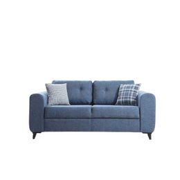 JVmoebel 2-Sitzer Hellblauer Zweisitzer Wohnzimmer Designer 2-Sitzer Luxus Stoffsofa