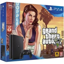 Sony PlayStation 4 Slim 500GB - Schwarz + Grand Theft Auto V
