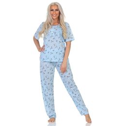 Pyjama Damen Pyjama Hose + Shirt Schlafanzug Pyjama-Set; M L XL 2XL (2 tlg)